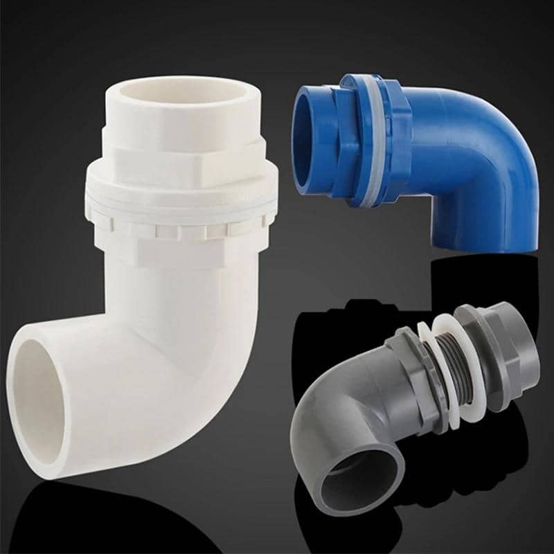 I.D20~50mm PVC akvariumo 90° alkūnės kanalizacijos jungtis žuvų rezervuaro perpildymo jungtys ...