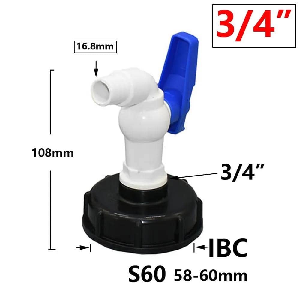 S60 moteriško sriegio IBC bako adapterio maišytuvas 1/2 3/4 colio ...
