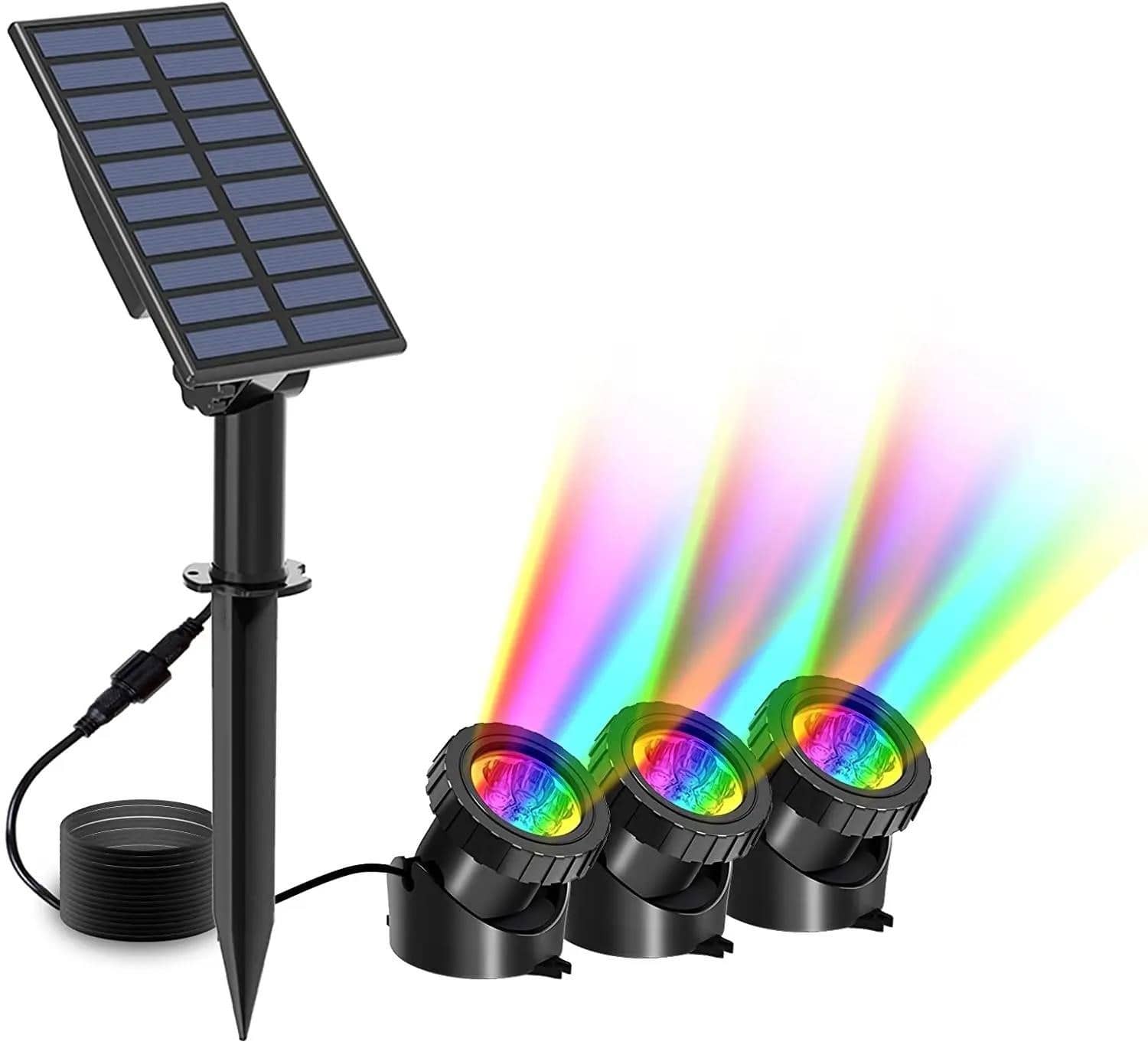 Saulės povandeniniai žibintai lauko RGB vandeniui atsparus sodas ...