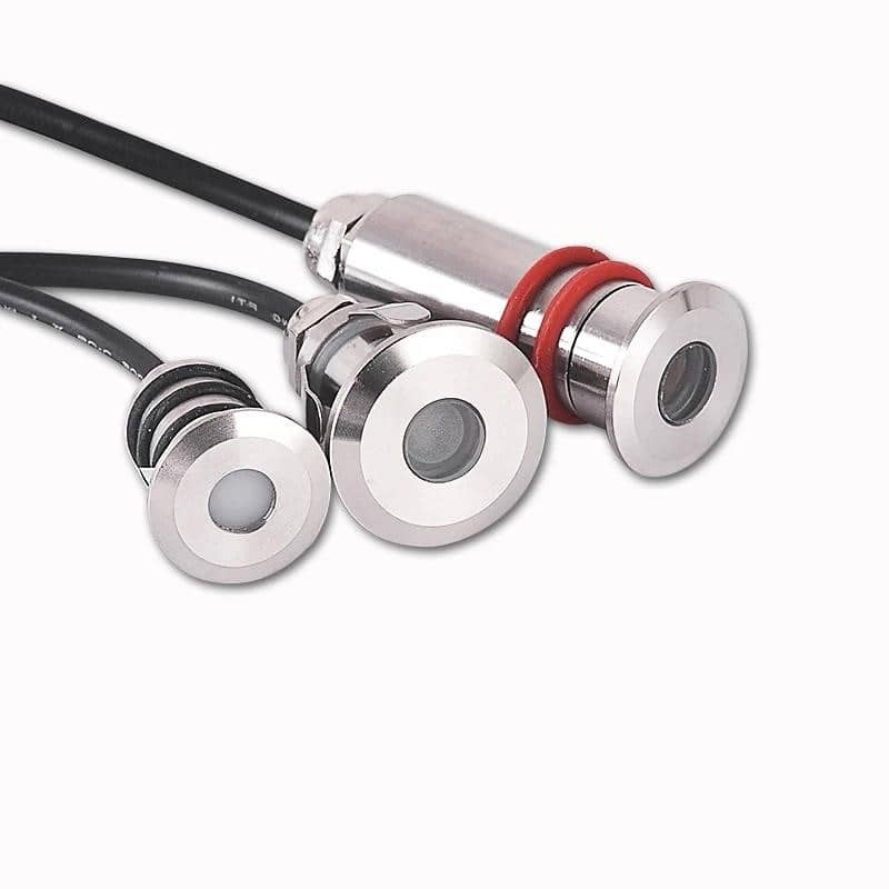 1/4 vnt Mini LED denio lemputė vandeniui atspari nerūdijančio plieno ...